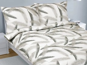 Bellatex Bavlněné povlečení na dvoudeku Šedá,Bílá 180x220 cm, 2ks 70x90 cm