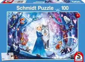 SCHMIDT Puzzle Princezna v zasněženém lese / 100 dílků