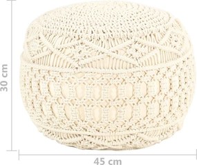 Ručně vyrobený sedací puf macramé 45 x 30 cm bavlna 324001