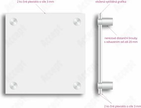 ACCEPT Dveřní tabulka Clear CL4 - rozměr 297 x 148 mm
