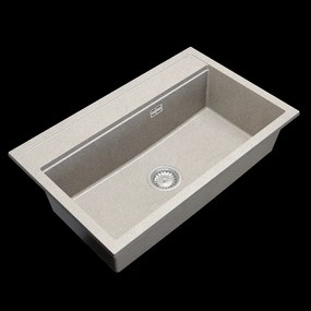 Gamma Advance, 1-komorový granitový dřez 805x505x210 mm, béžová, GMA-ZLE000116