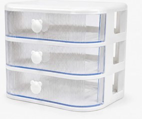 Sinsay - Stolní organizér s průhlednými zásuvkami - krémová