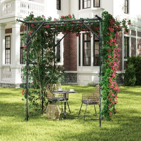 Costway Široký zahradní oblouk pro popínavé rostliny, 200 × 150 × 197 cm