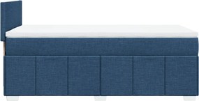 Box spring postel s matrací modrá 90x200 cm textil 3289250