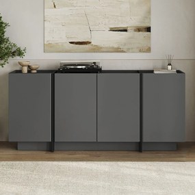Antracitová komoda s dírou na kabely 180x80x45 cm Dorma – Kalune Design