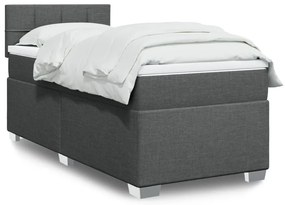 Box spring postel s matrací tmavě šedá 80 x 200 cm textil 3285716