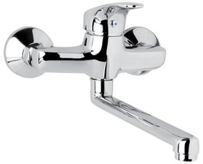 Mereo Mereo, Dřezová nástěnná baterie, Sonáta, s ramínkem plochým rovným 210 mm, chrom, CB302N