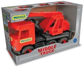 Wader Autojeřáb Middle Truck červená