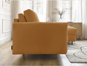 Rohová pohovka v hořčicové barvě Nouveau Cocoone – Bobochic Paris
