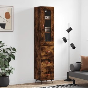 vidaXL Skříň highboard 34,5 x 34 x 180 cm kompozitní dřevo [3199211] Barva: kouřový dub