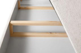 Béžová čalouněná dvoulůžková postel boxspring Cosmopolitan Design Eclipse 160 x 200 cm