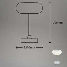 Brilo - LED Stmívatelná venkovní nabíjecí stolní lampa OLANA LED/3W/5V IP44