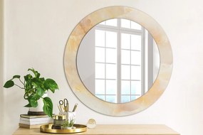 Kulaté zrcadlo s dekorem Mramor onyx fi 60 cm