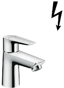 Hansgrohe Talis E - Páková umyvadlová baterie 80 s odtokovou soupravou s táhlem, pro beztlaké ohřívače, chrom 71707000