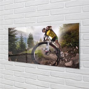 akrylový obraz Cloud na horském kole 100x50 cm