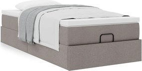 Osmanský rám postele s matrací taupe 90x200cm textil 3311082