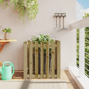 Zahradní truhlík plotový design 70x70x70 cm impregnované dřevo