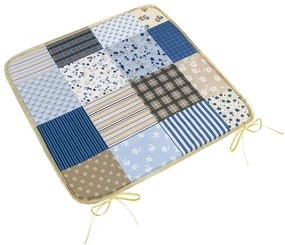 Bellatex Sedák Adéla hladký 40x40 cm Patchwork modrá