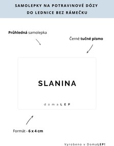 SLANINY - Samolepka na dózy do lednice, 6 x 4 cm