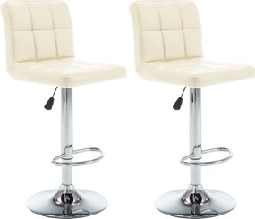 vidaXL Barové stoličky 2 ks umělá kůže [323639] Barva: krémová