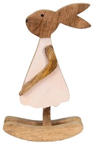 Dřevěná dekorace králíčí dívka v šatičkách L – 17x7x30 cm