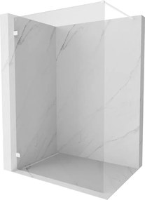 Mexen Lunar sprchová stěna levá 130 x 200 cm, 8mm čiré sklo, bílá, 830-130-000-20-00-L