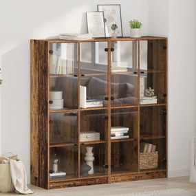 Vysoký bufet 2 ks Staré dřevo 68 x 37 x 142 cm Kompozitní dřevo 3402644