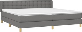 Box spring postel s matrací tmavě šedá 160x200 cm textil 3130602