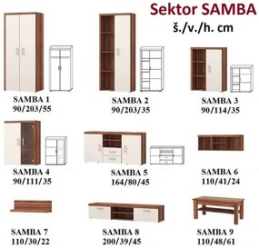 Jurek Meble Regál Samba S2 Barva: San marino/cream