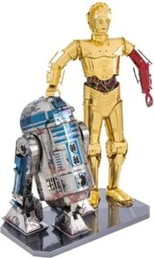 Metal Earth 3D puzzle Star Wars: R2D2 a C-3PO / deluxe set / 130 dílků