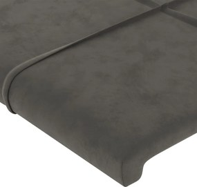 vidaXL Čelo postele s LED 80x5x118/128 cm samet [3122459] Barva: Černá
