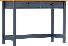 Konzolový stolek Hill 2 zásuvky šedý 110x45x74 cm borové dřevo 288993