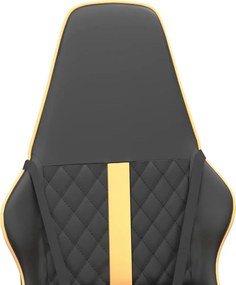 vidaXL Herní židle umělá kůže [3143789] Barva: Černý a zlatý