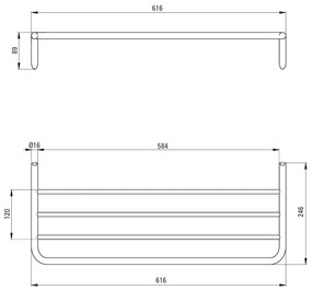 Deante Shelf, ribbed
