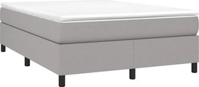 Rám postele s boxspringem světle šedý 140 x 190 cm textil 3120854