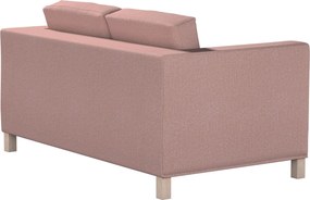 Potah na pohovku IKEA  Karlanda 2-místná, krátký barva růžová látka pletený vzor