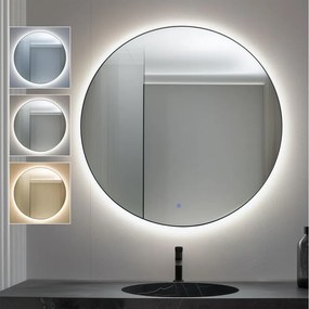 Brilagi - LED Koup. zrcadlo VENA BLACK LED/32W/230V 100 cm IP44 CRI 90 stmív+CCT