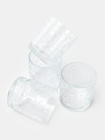 Sinsay - Vánoční sklenice s reliéfním vzorem perníčků 4 pack - clear