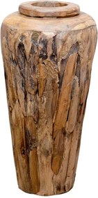 Dekorativní váza 40 x 80 cm masivní teakové dřevo 285210