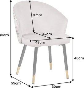 Designová židle Scarlet CLASSIQUE - sametová šeříková