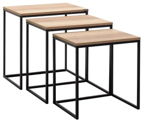 Adore Furniture | SADA 3x Konferenční stolek hnědá | AD0158