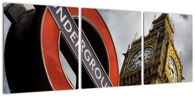 Londýnské metro, obraz na zeď
