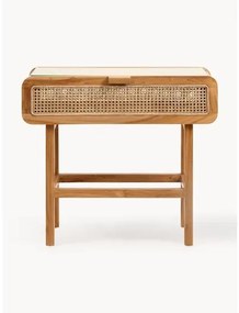 Konzolový stolek z teakového dřeva's výpletem Aising