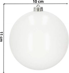 Vánoční baňky sněhové koule mix - 10cm, sada 6ks