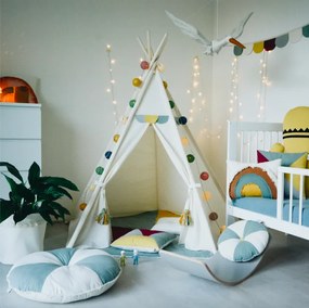 Vigvam design Nature teepee Luna Park, Burgundy - PĚTIÚHELNÍKOVÉ BEZ DOPLŇKŮ