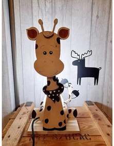 Makuto Art Dřevěná lampa do dětského pokoje ŽIRAFA
