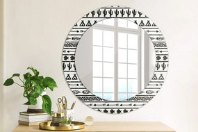 Kulaté dekorativní zrcadlo Boho minimalista fi 60 cm