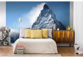 DIMEX | Vliesové fototapety na zeď Matterhorn MS-5-0073 | 375 x 250 cm| bílá, modrá