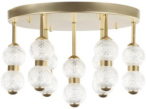 Kovová stropní LED lampa zlatá YOWAKA Beliani