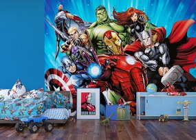 Dětská fototapeta MARVEL - Hrdinové Avengers - 360x270 cm